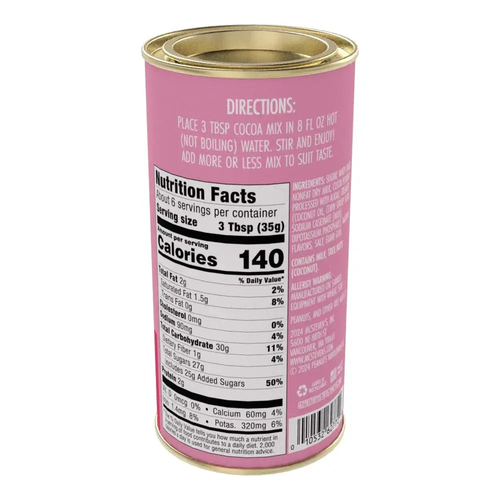 201-729 Peanuts® Sweet Snoopy Valentine's Day Choc. Cocoa (7oz Tins ...