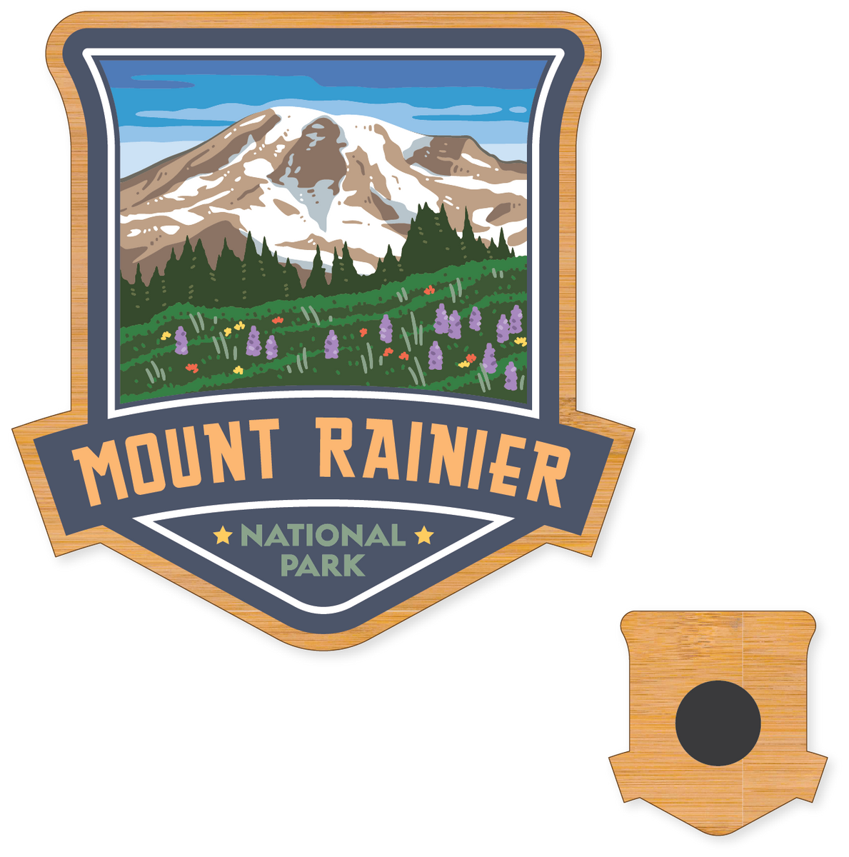 14-9 Magnet - Mount Rainier Badge – Washington Fruit Place